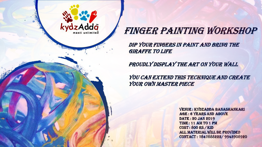Finger painting workshop - Kydz Adda